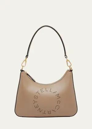 Stella McCartney Stella McCartney Logo Vegan Leather Hobo Bag - Moss