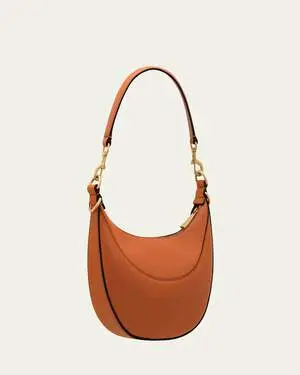 OROTON Florence Small Zip Shoulder Bag - Cognac