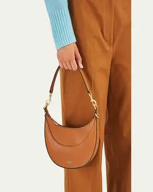 OROTON Florence Small Zip Shoulder Bag - Cognac