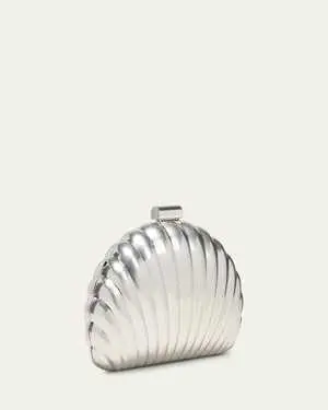 Simkhai Monet Shell Clutch Bag - Silver
