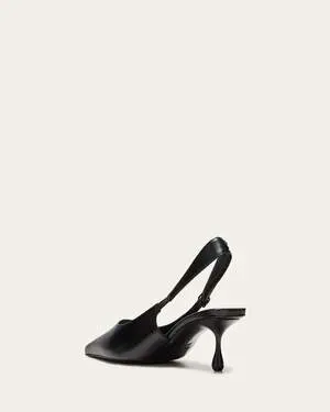 JIMMY CHOO Amel Leather Slingback Pumps - Black