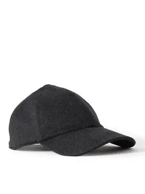 THE ROW The Row Caspian Cashmere Baseball Cap Black