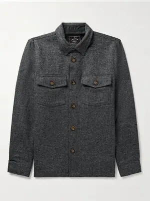 Portuguese Flannel Wool-tweed Overshirt - Gray