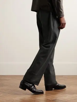 Loro Piana Reinga Straight-leg Wool And Cashmere-blend Trousers