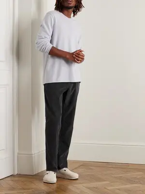 JAMES PERSE Slim-fit Straight-leg Cotton-blend Corduroy Trousers - Gray