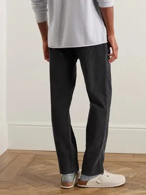 JAMES PERSE Slim-fit Straight-leg Cotton-blend Corduroy Trousers - Gray
