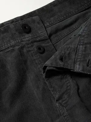 JAMES PERSE Slim-fit Straight-leg Cotton-blend Corduroy Trousers - Gray