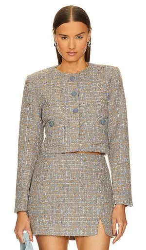 Astr The Label Lyssa Jacket In Baby Blue