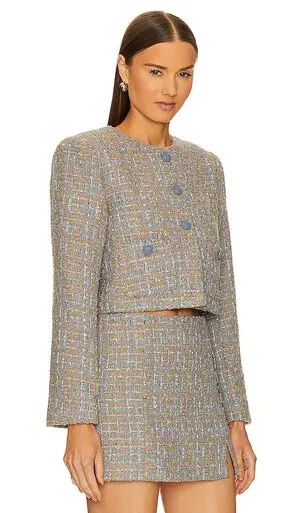 Astr The Label Lyssa Jacket In Baby Blue