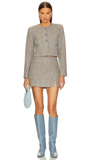 Astr The Label Lyssa Jacket In Baby Blue