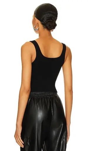 Heartloom Faux Leather Ribbed Tank