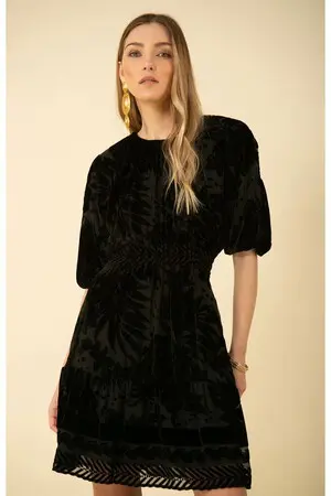 Hale Bob Ruby Velvet Burnout Dress