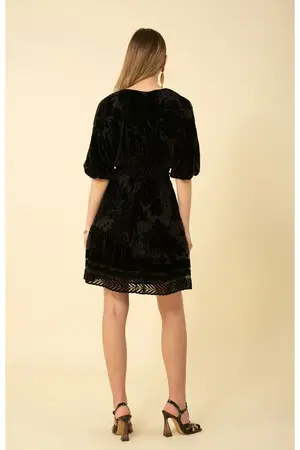 Hale Bob Ruby Velvet Burnout Dress