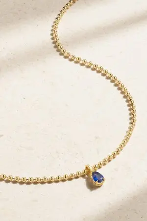 ANITA KO 18-karat Gold Necklace With Sapphire - Blue