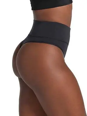 Victoria's Secret Leonisa Shapewear Moderate Compression High-waisted Shaper Thong Panty - Black