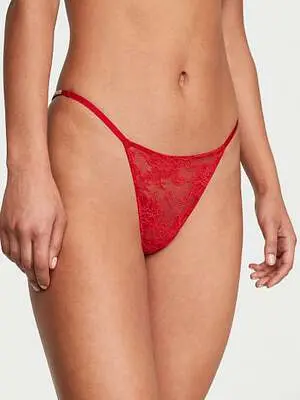Victoria's Secret Very Sexy Scattered Shine Strap V-string Panty Red