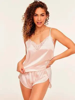 Victoria's Secret Adore Me Linny Tank + Short Sleep Set - White,ivory
