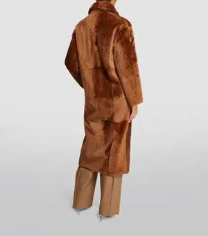YVES SALOMON Shearling Double-breasted Coat