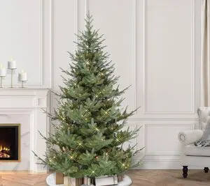 PULEO INTERNATIONAL Puleo 6.5 Ft Pre-lit Hillside Spruce Artificialtree