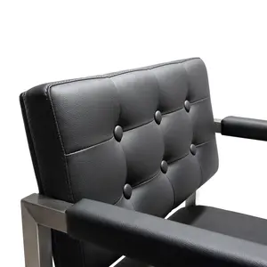 TOV FURNITURE Director Performance Vegan Leather And Stainless Steel Counter Stool