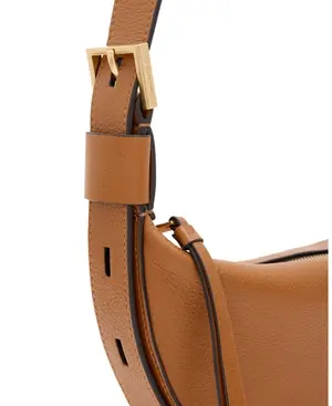 ALLSAINTS Half Moon Leather Crossbody - Sepia Brown