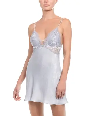 IN BLOOM BY JONQUIL Lace Trim Chemise - Silver