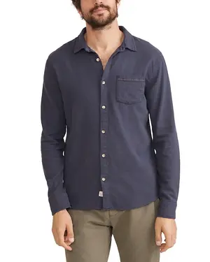 Marine Layer Classic Long Sleeve Shirt Moon Indigo