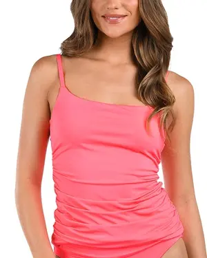 La Blanca Underwire Tankini Top - Coral Reef
