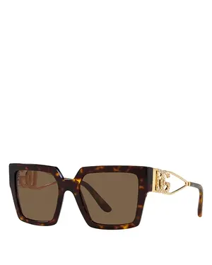 Dolce & Gabbana Square Sunglasses - Havana/brown Solid