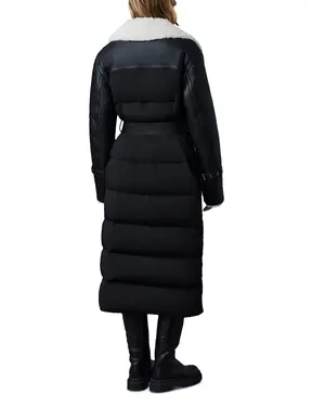 Mackage Sabreen Shearling Belted Down Coat