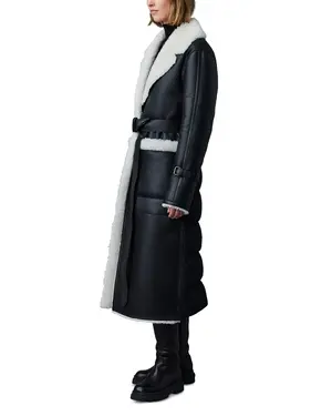 Mackage Sabreen Shearling Belted Down Coat