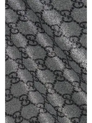 Gucci Fringed Metallic Wool-jacquard Scarf
