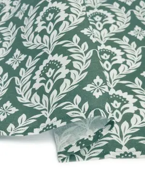 La DoubleJ Floral-print Linen Napkins - Green