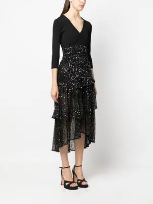 Maje Sequin-embellished Mesh Dress