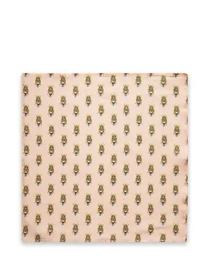 La DoubleJ Scarab-print Linen Napkins