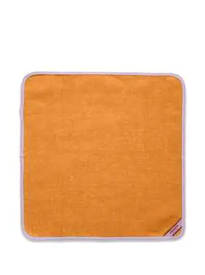 La DoubleJ Contrast-trim Linen Napkins - Orange