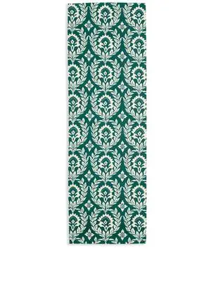 La DoubleJ Leaf-print Cotton Runner - Green