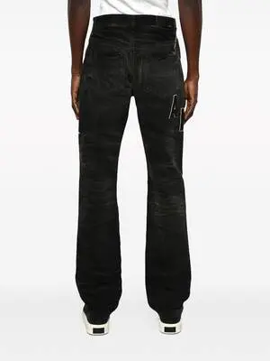 Amiri Logo-patch Distressed Jeans - Black