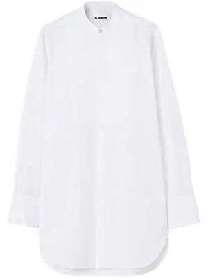 JIL SANDER Collarless Cotton Shirt
