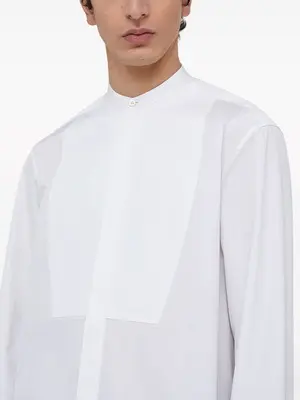 JIL SANDER Collarless Cotton Shirt