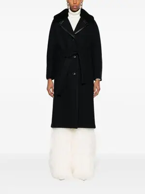 YVES SALOMON Belted Felted-wool Coat