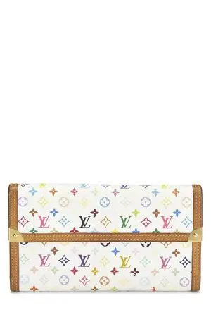 LOUIS VUITTON Takashi Murakami X Monogram International Wallet - White