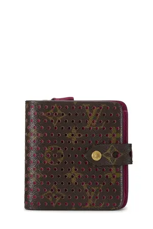 LOUIS VUITTON Monogram Canvas Perforated Zippy Compact - Pink