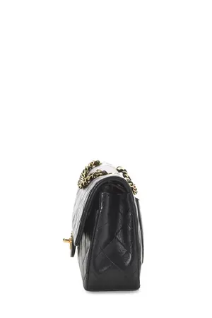 Chanel Quilted Lambskin Classic Double Flap Small Shoulder Bag - Black