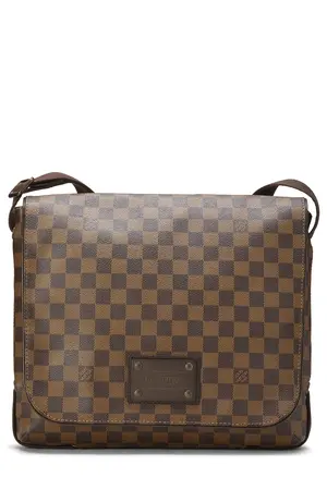 LOUIS VUITTON Damier Ebene Brooklyn Messenger Bag - Brown