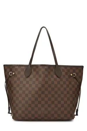 LOUIS VUITTON Louis Vuitton Damier Ebene Neverfull MM Tote Pink