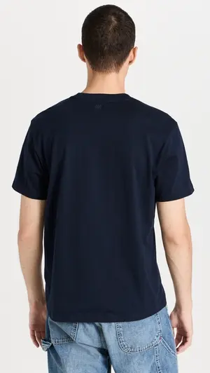 AMI Paris Adc Classic Fit Tonal Logo Tee - Night Blue.430