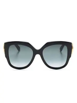 Gucci Logo-plaque Sunglasses - Black