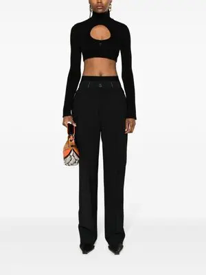 COURREGES Logo-embroidered Jumper - Black