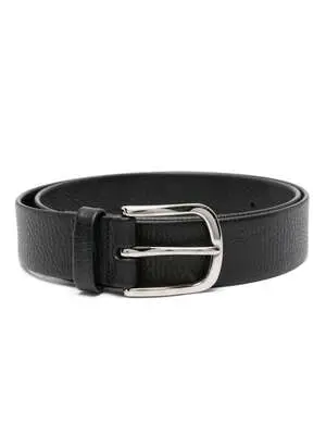Orciani Black Leather Belts For Men